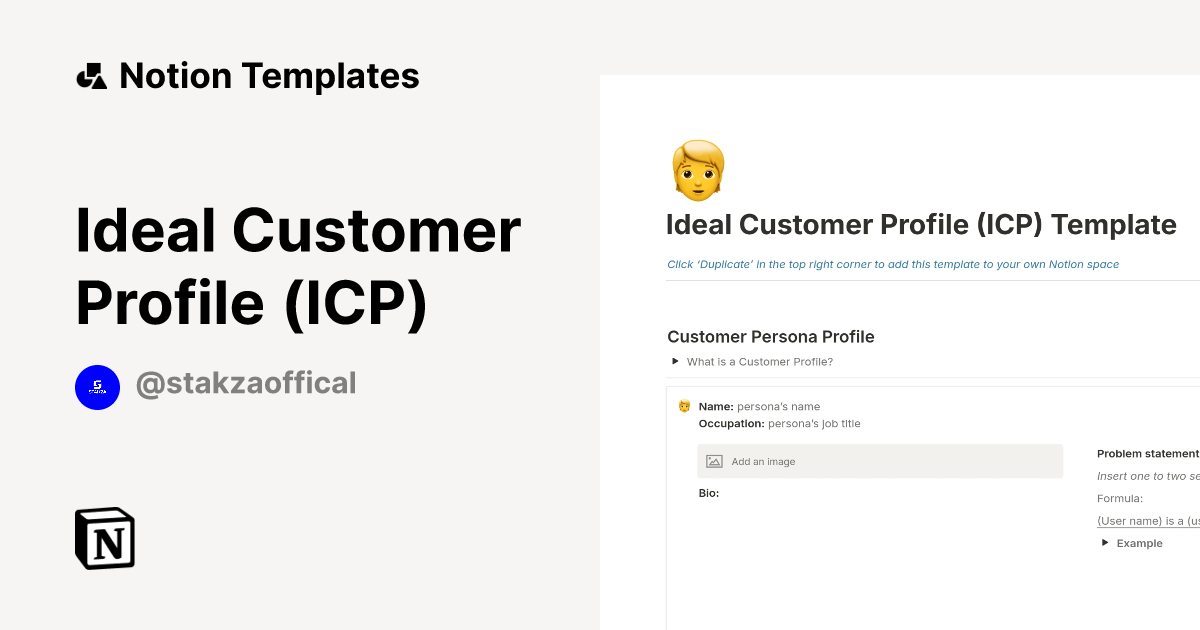 Ideal Customer Profile (ICP) Template | Notion Marketplace