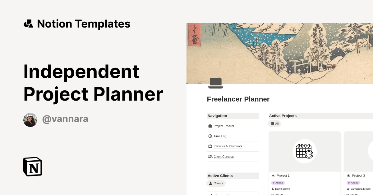 Independent Project Planner Template | Notion Marketplace