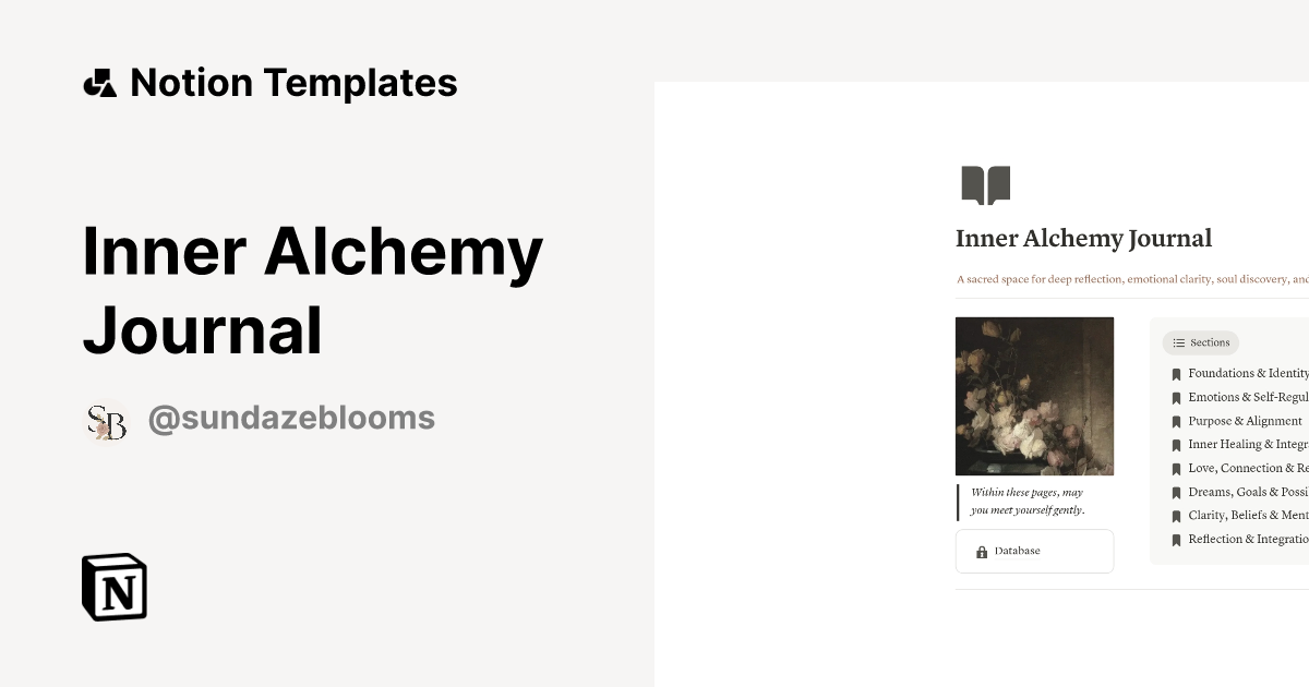 Inner Alchemy Journal Template | Notion Marketplace