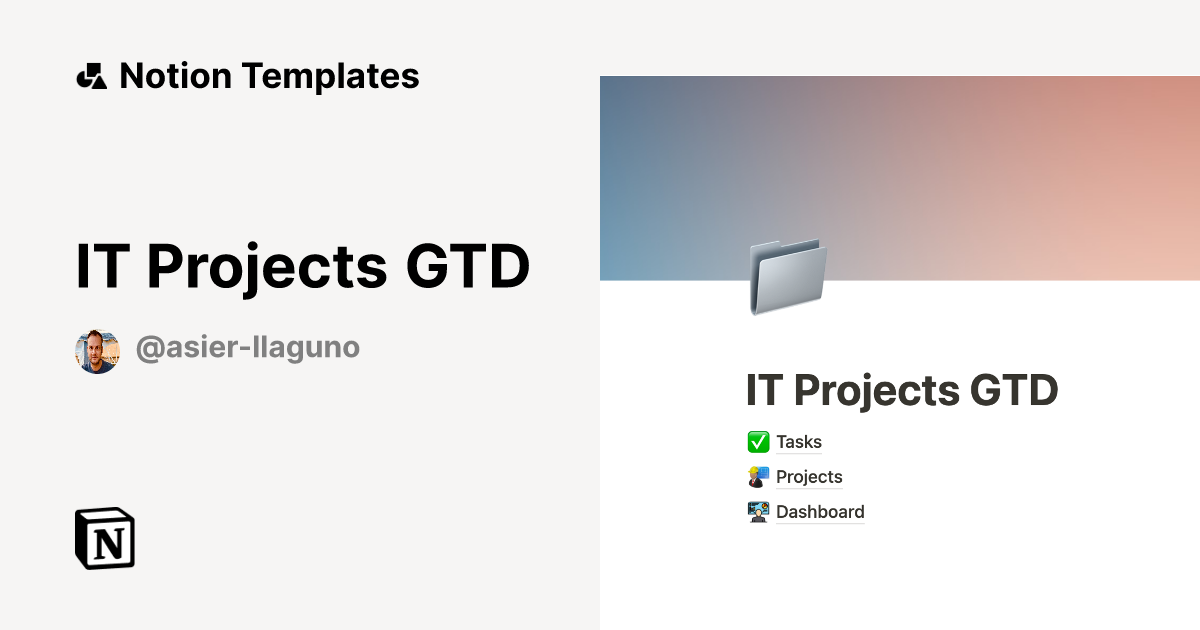 IT Projects GTD Template by Asier Llaguno | Notion Marketplace