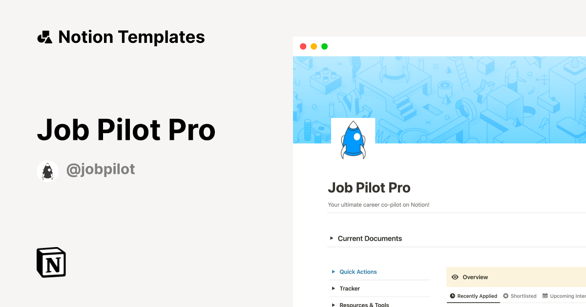 Job Pilot Pro Template by Job Pilot | Notion Marketplace