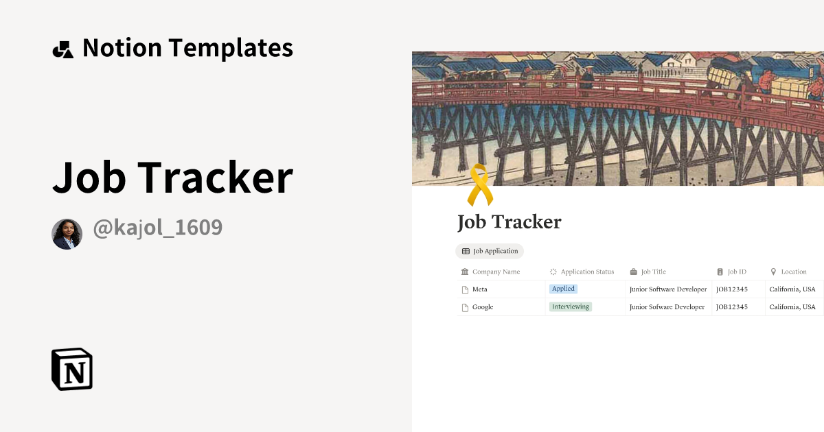 Job Tracker Template | Notion Marketplace