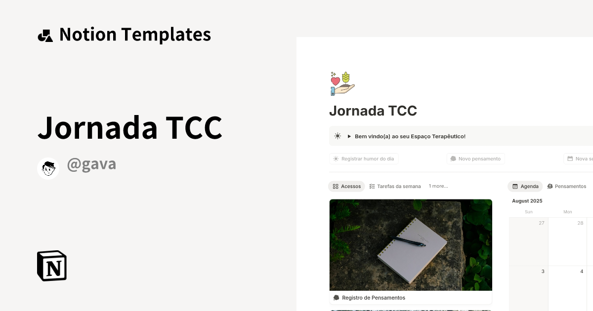 Jornada TCC Template by Gustavo Gava | Notion Marketplace