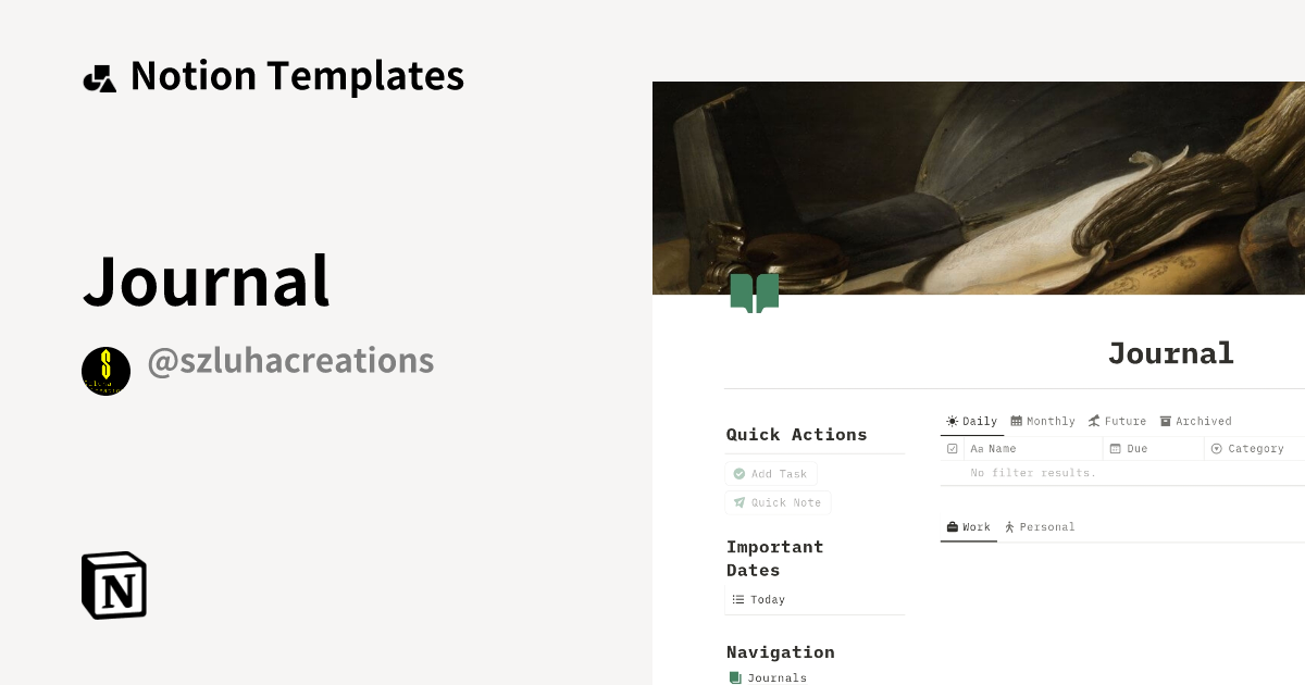 Journal Template | Notion Marketplace