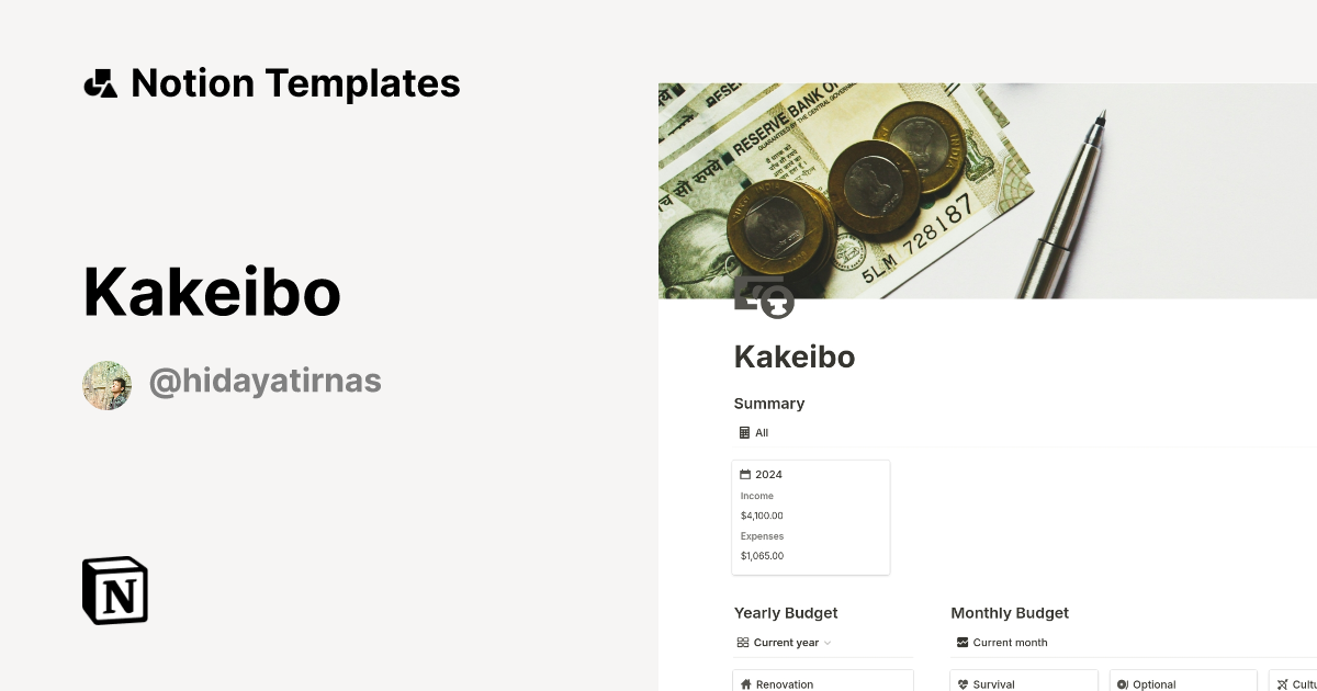 Kakeibo Template | Notion Marketplace