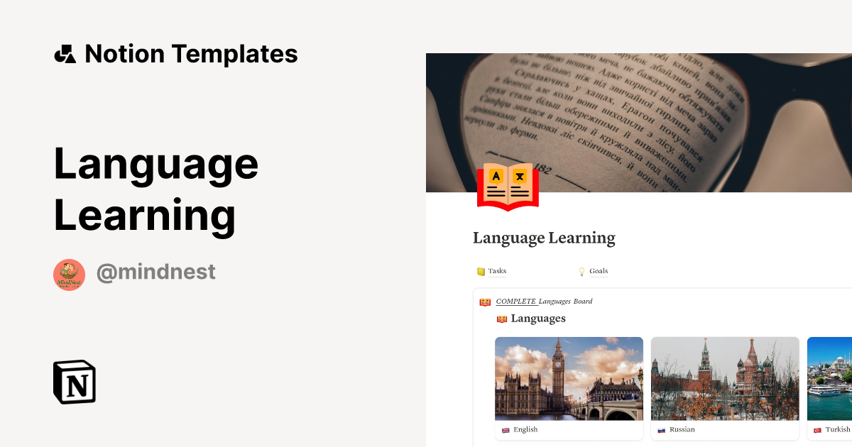 Language Learning Template | Notion Marketplace