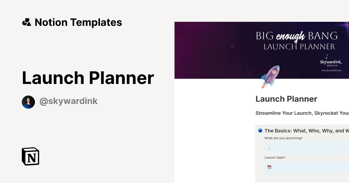 Launch Planner Template | Notion Marketplace