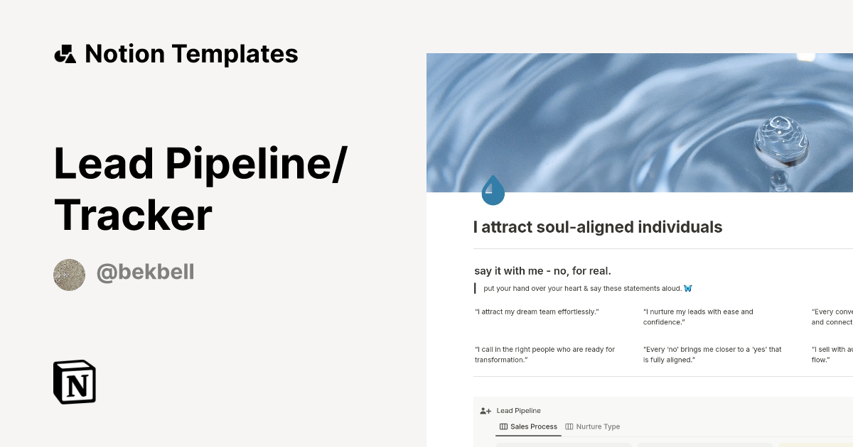 Lead Pipeline/Tracker Template | Notion Marketplace