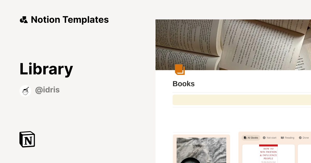Library Template | Notion Marketplace