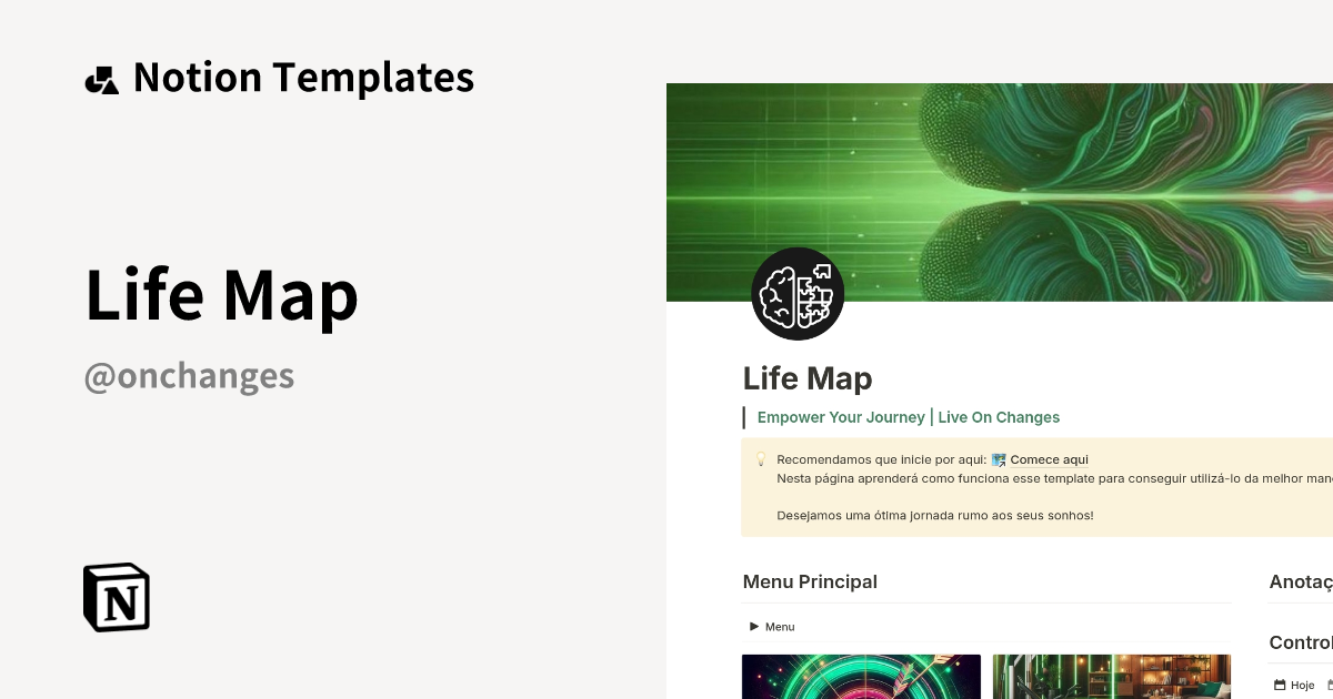 Life Map Template by On Changes Template | Notion Marketplace