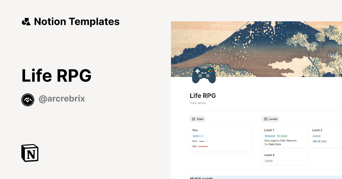 Life RPG Template by ArcreBrix | Notion Marketplace
