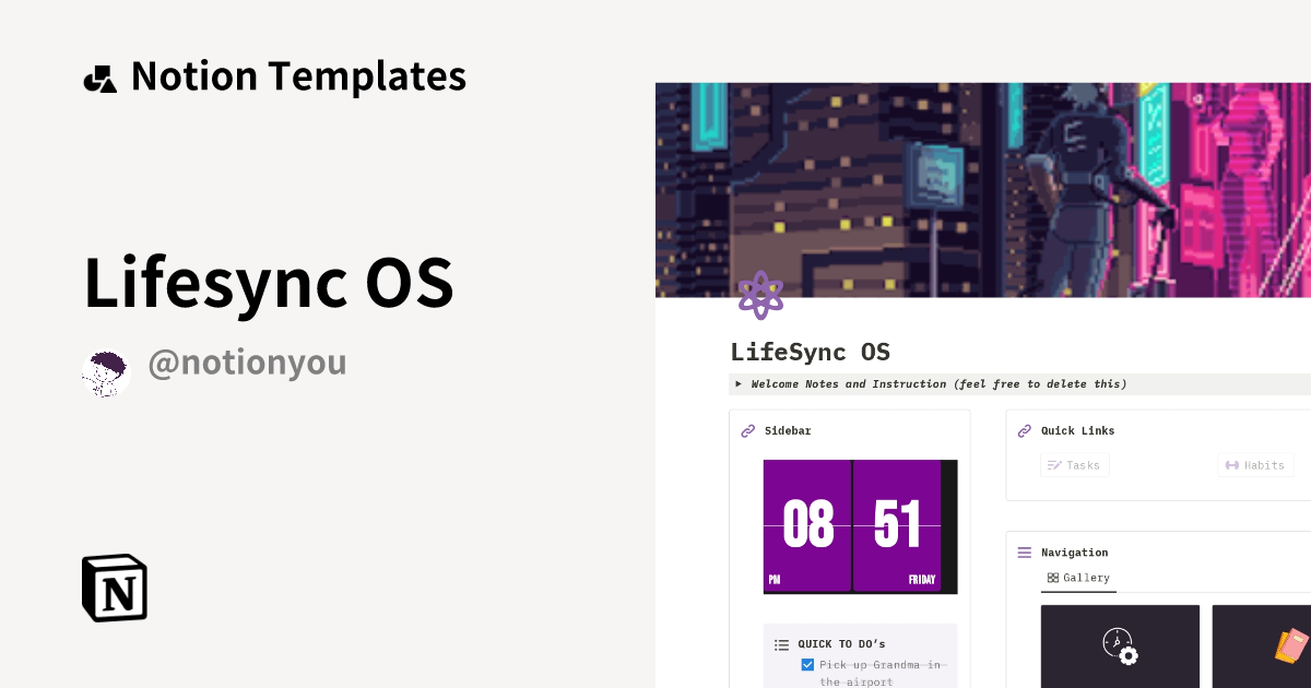 Lifesync OS Template | Notion Marketplace