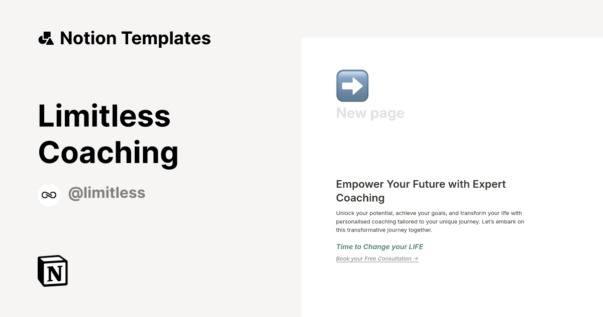 Limitless Coaching Template | Notion Marketplace