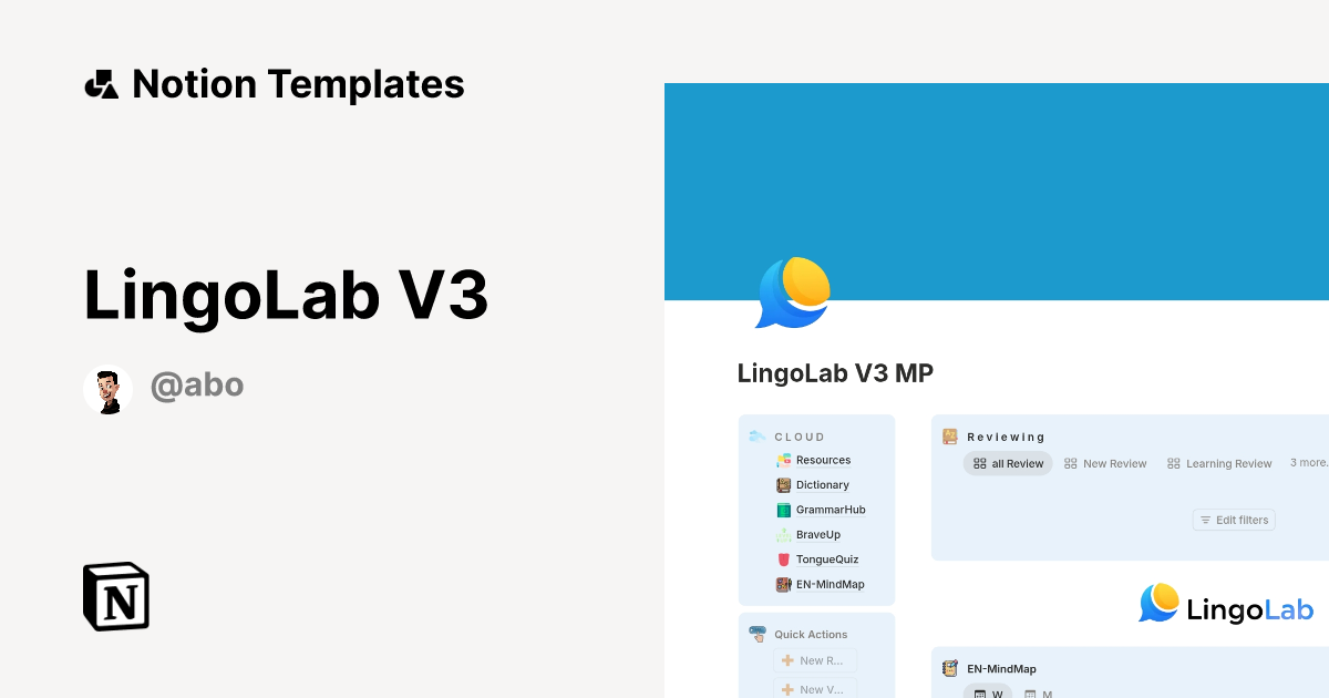 LingoLab V3 Template by Abo | Notion Marketplace