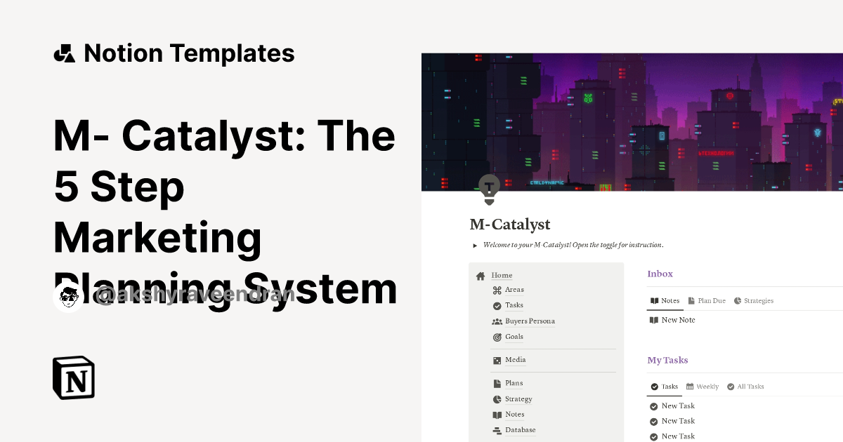 M- Catalyst: The 5 Step Marketing Planning System Template by Akshay ...