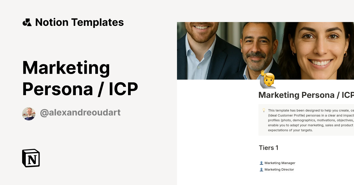 Marketing Persona / ICP Template | Notion Marketplace