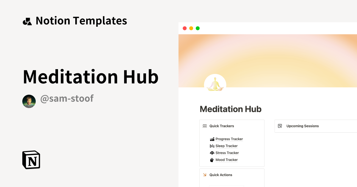 Meditation Hub Template | Notion Marketplace