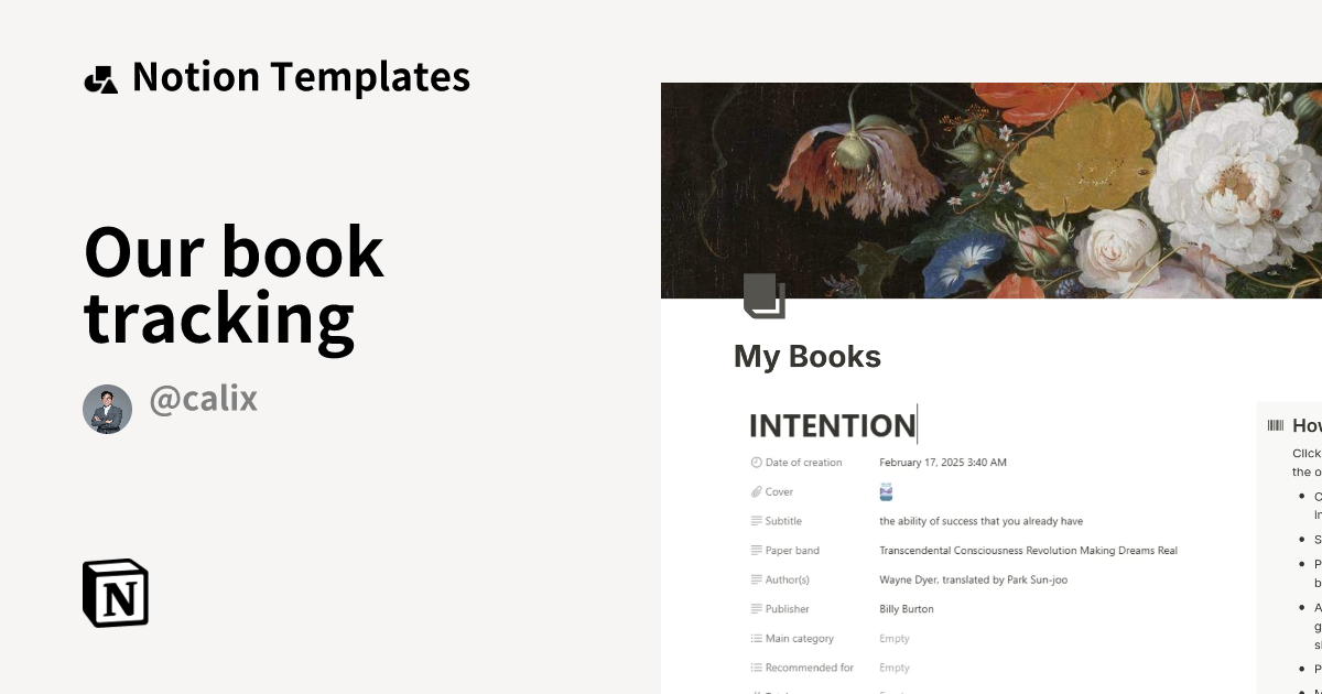 Our book tracking Template | Notion Marketplace