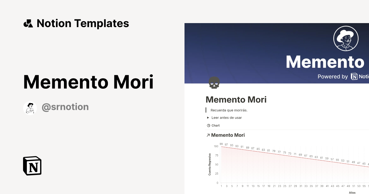 Memento Mori Template | Notion Marketplace