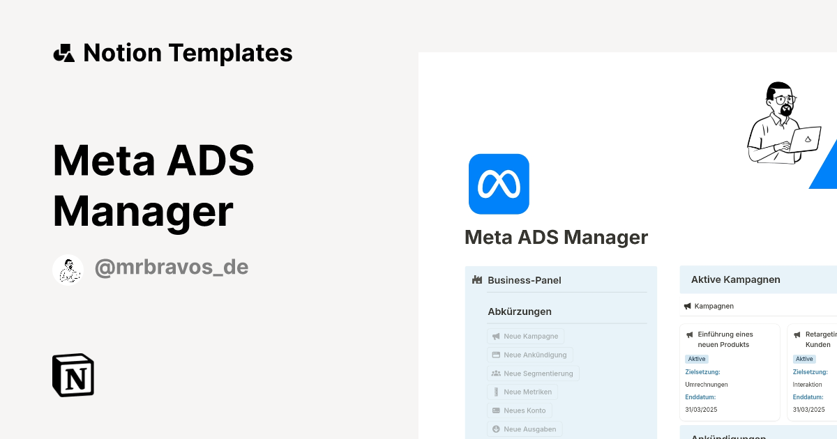 Meta ADS Manager Template | Notion Marketplace