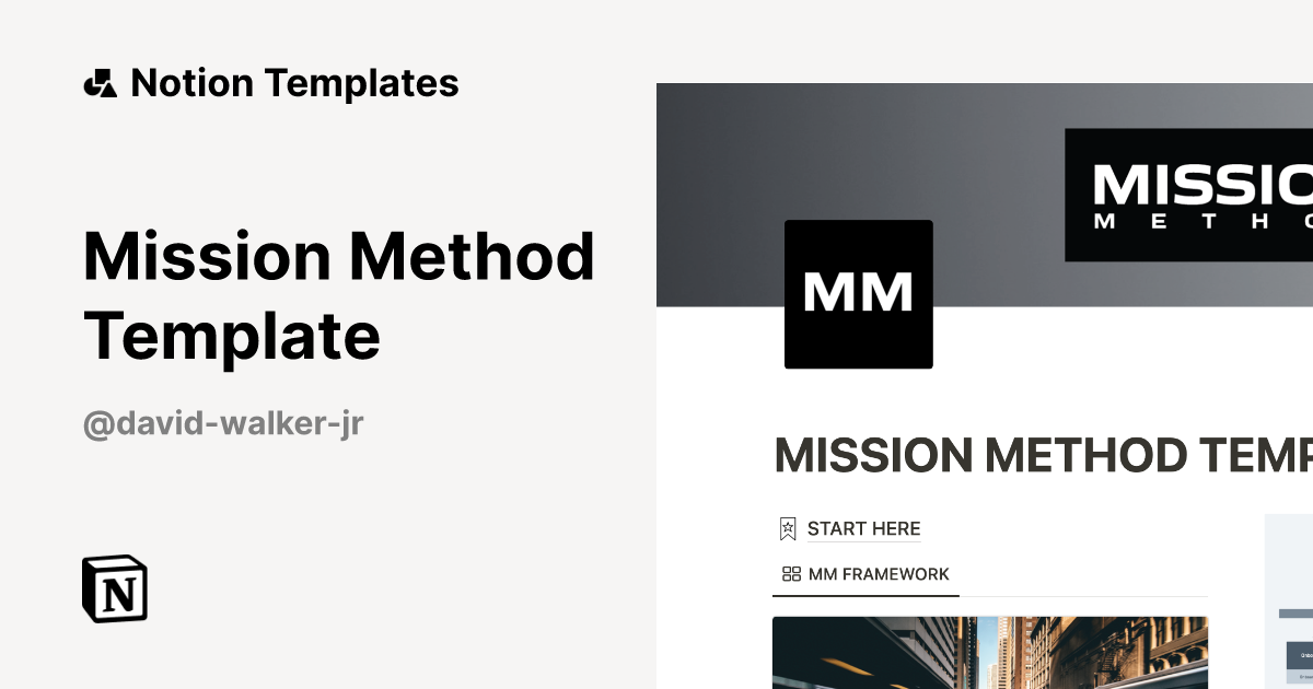Mission Method Template Template | Notion Marketplace