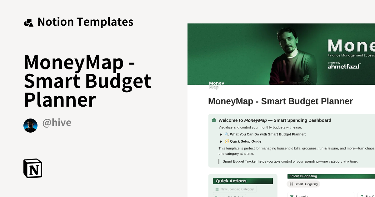 MoneyMap - Smart Budget Planner Template by Hive | Notion Marketplace