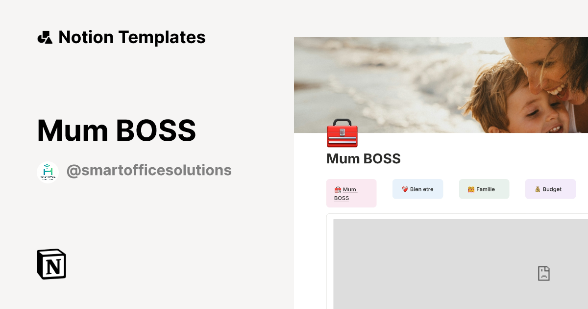 Mum BOSS Template by Smart Office Solutions | Notion Marketplace