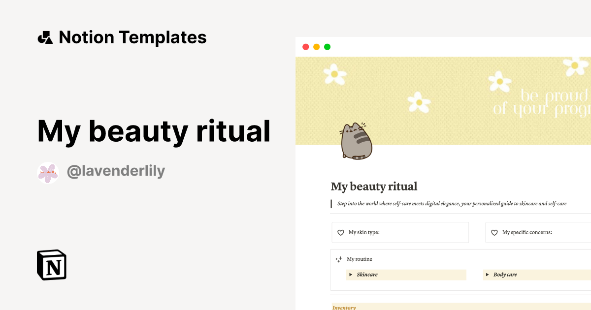My beauty ritual Template | Notion Marketplace