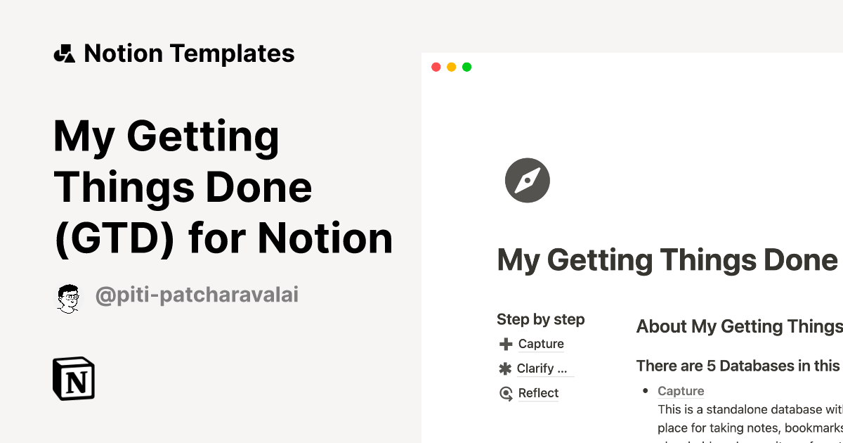 My Getting Things Done (GTD) for Notion Template | Notion Marketplace