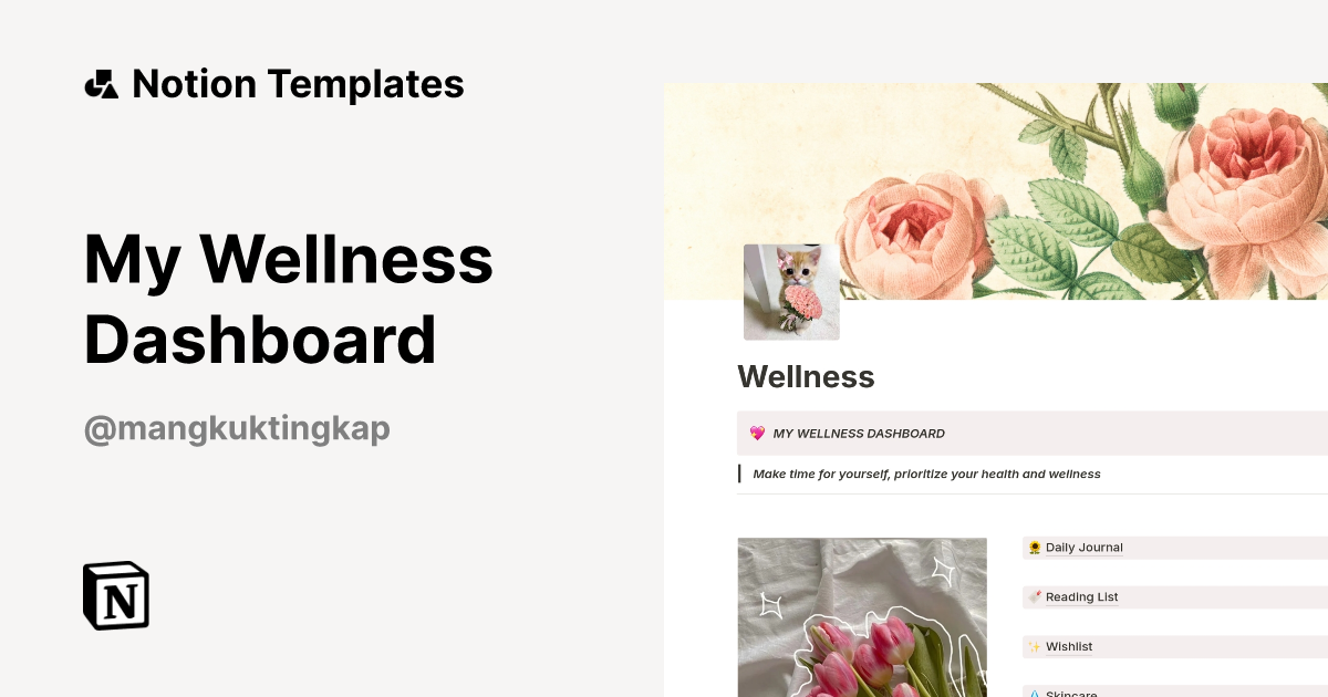 My Wellness Dashboard Template | Notion Marketplace