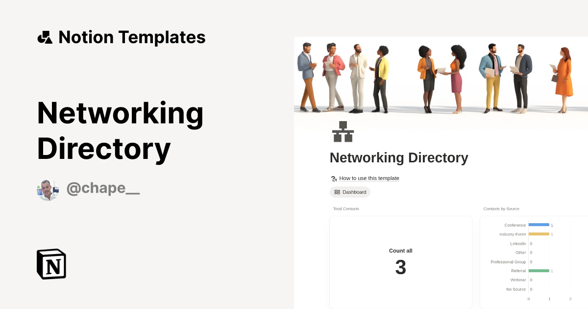 Networking Directory Template by Chape | Notion Marketplace