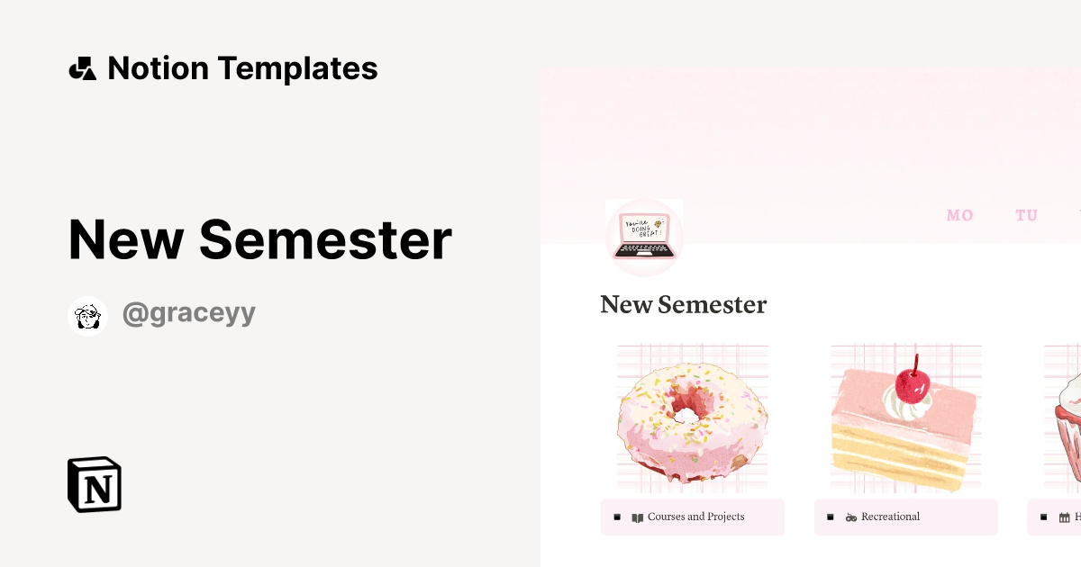 New Semester Template | Notion Marketplace