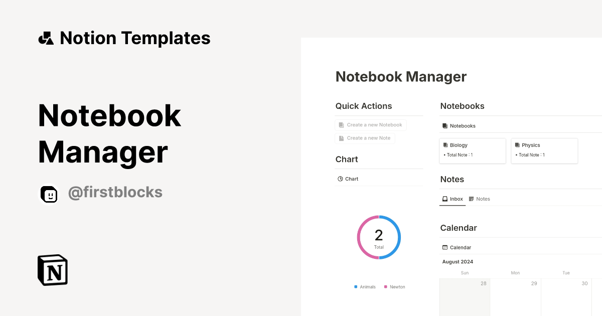 Notebook Manager Template | Notion Marketplace