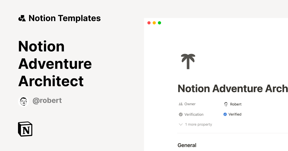 Notion Adventure Architect Template by Robert | Notion Marketplace