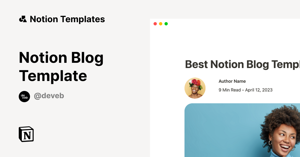 Notion Blog Template Template by Deveb | Notion Marketplace