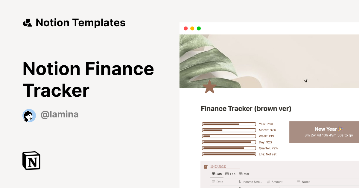 Notion Finance Tracker Template | Notion Marketplace