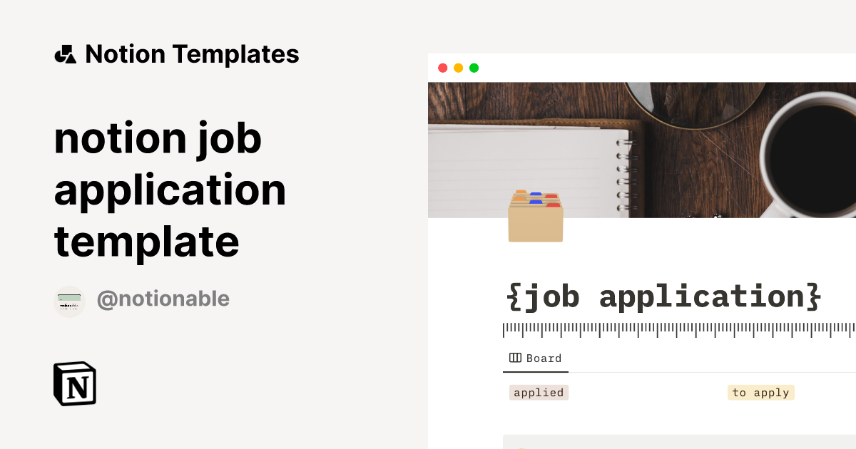 notion job application template Template by Notionable | Notion Marketplace