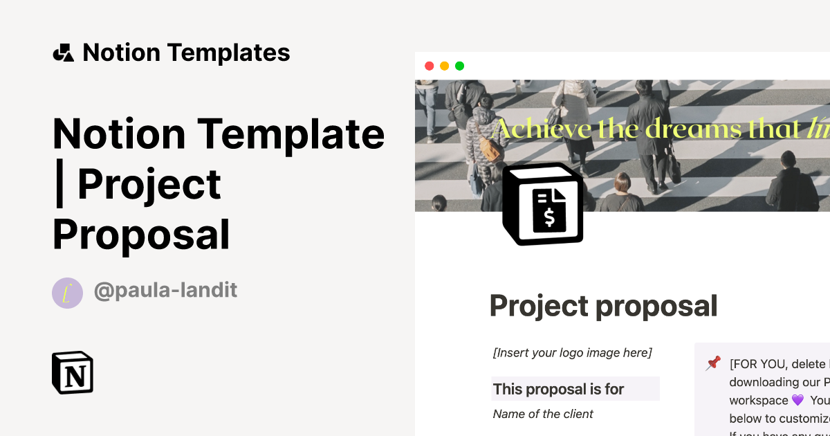 Notion Template | Project Proposal Template | Notion Marketplace