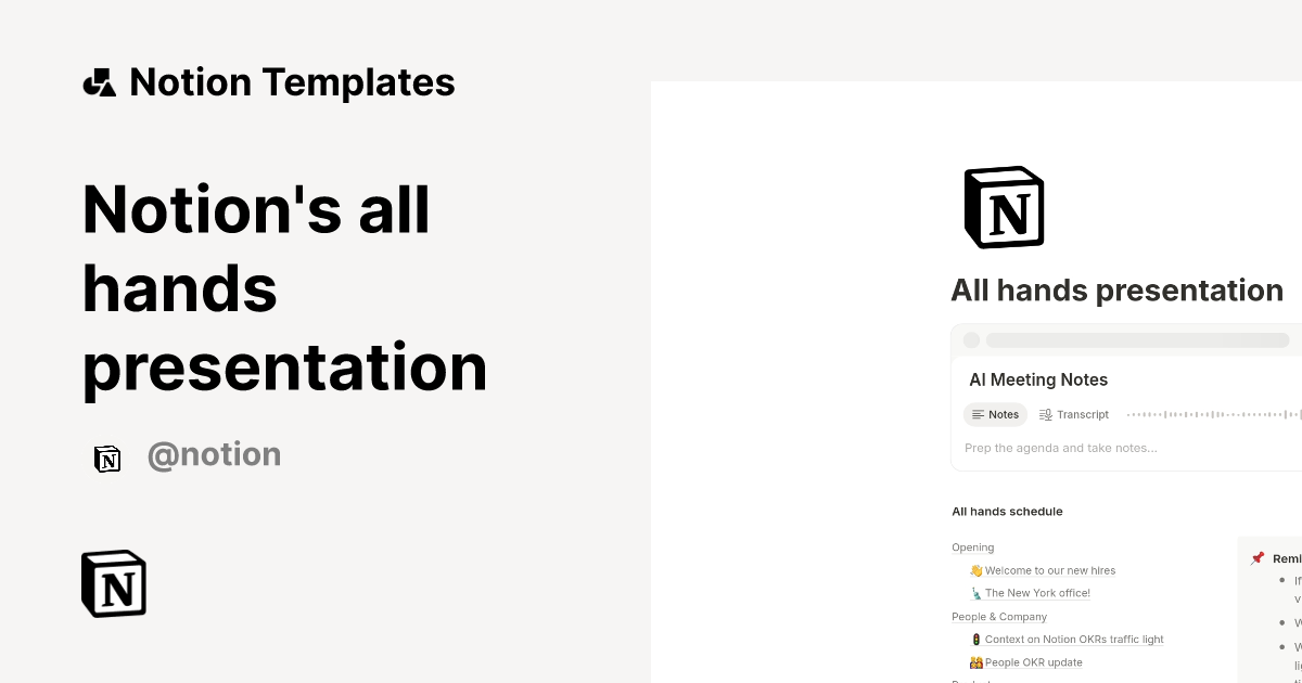 Notion's all hands presentation 2025 Template | Notion Marketplace