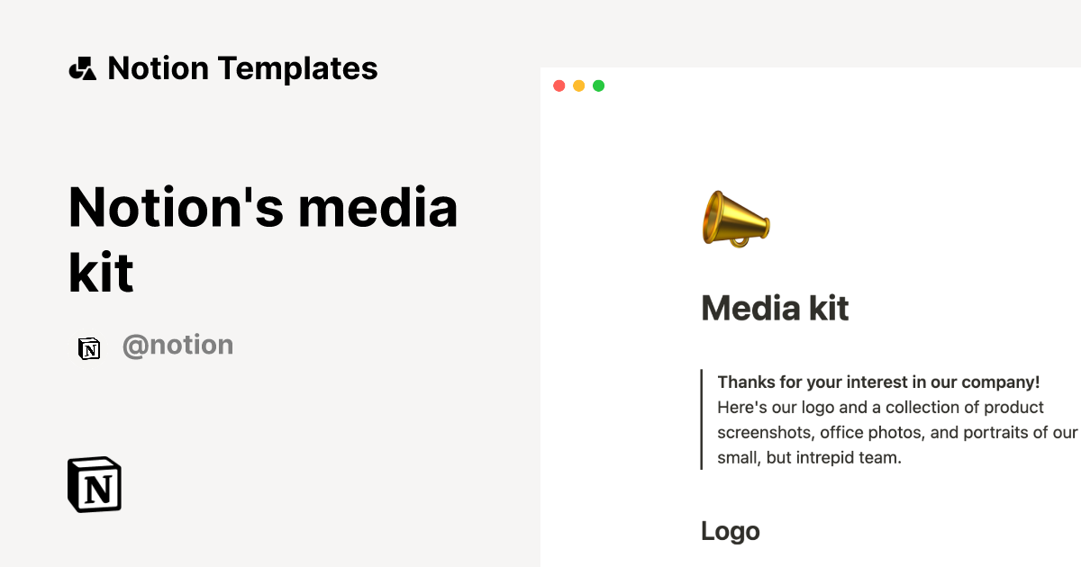 Notion's media kit 2025 Template | Notion Marketplace