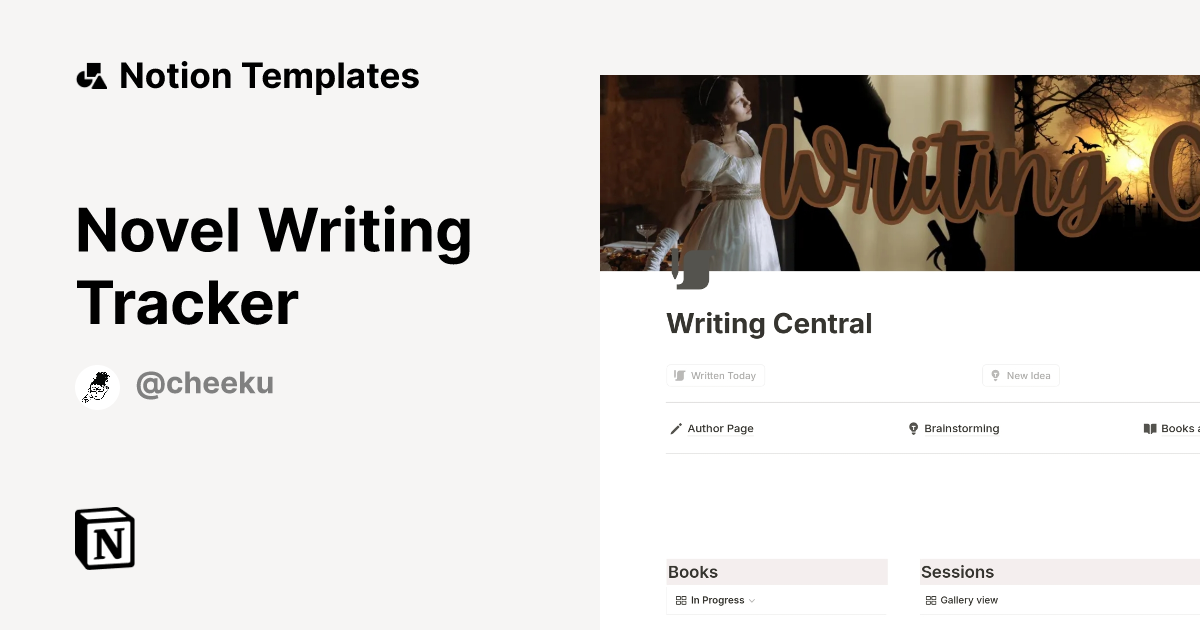Novel Writing Tracker Template by Cheeku | Notion Marketplace