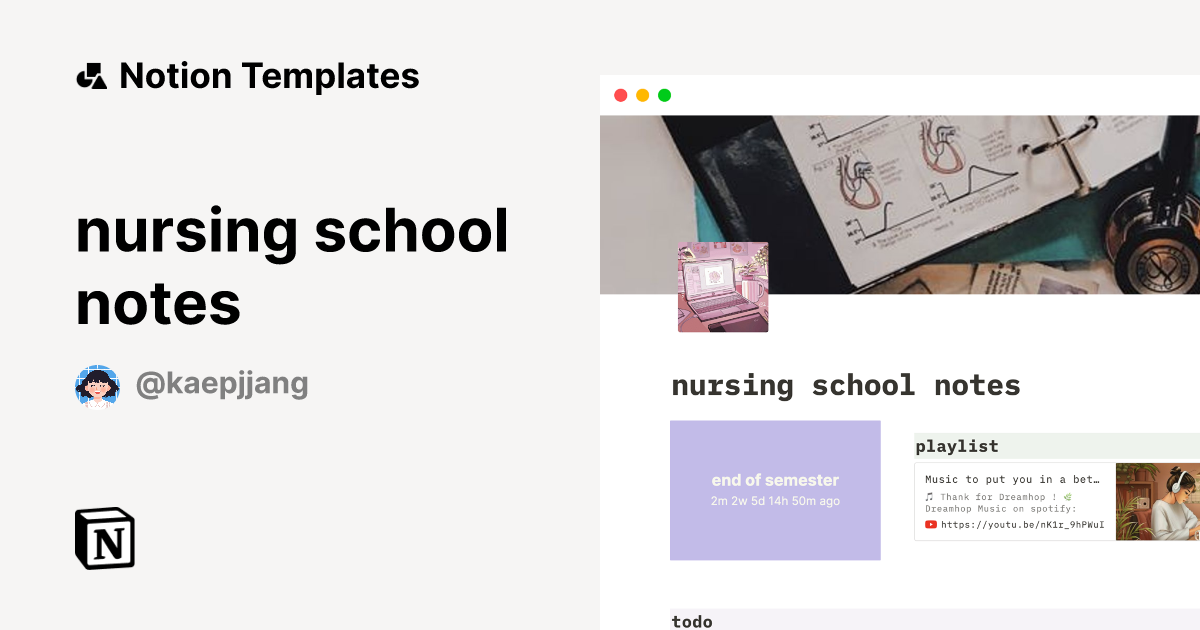 nursing school notes Template by kaepjjang | Notion Marketplace