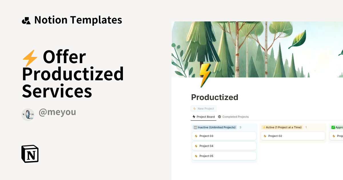 ⚡️ Offer Productized Services Template | Notion Marketplace