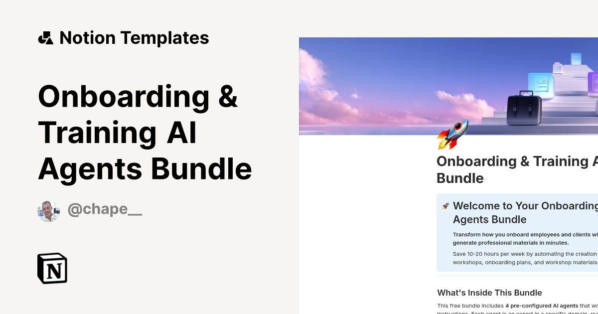 Onboarding & Training AI Agents Bundle Template | Notion Marketplace