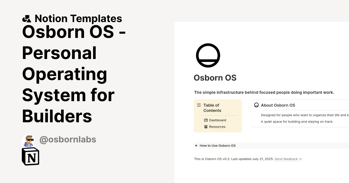 Osborn OS - Personal Operating System for Builders Template by Osborn ...