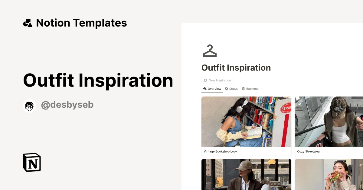 Outfit Inspiration Template | Notion Marketplace
