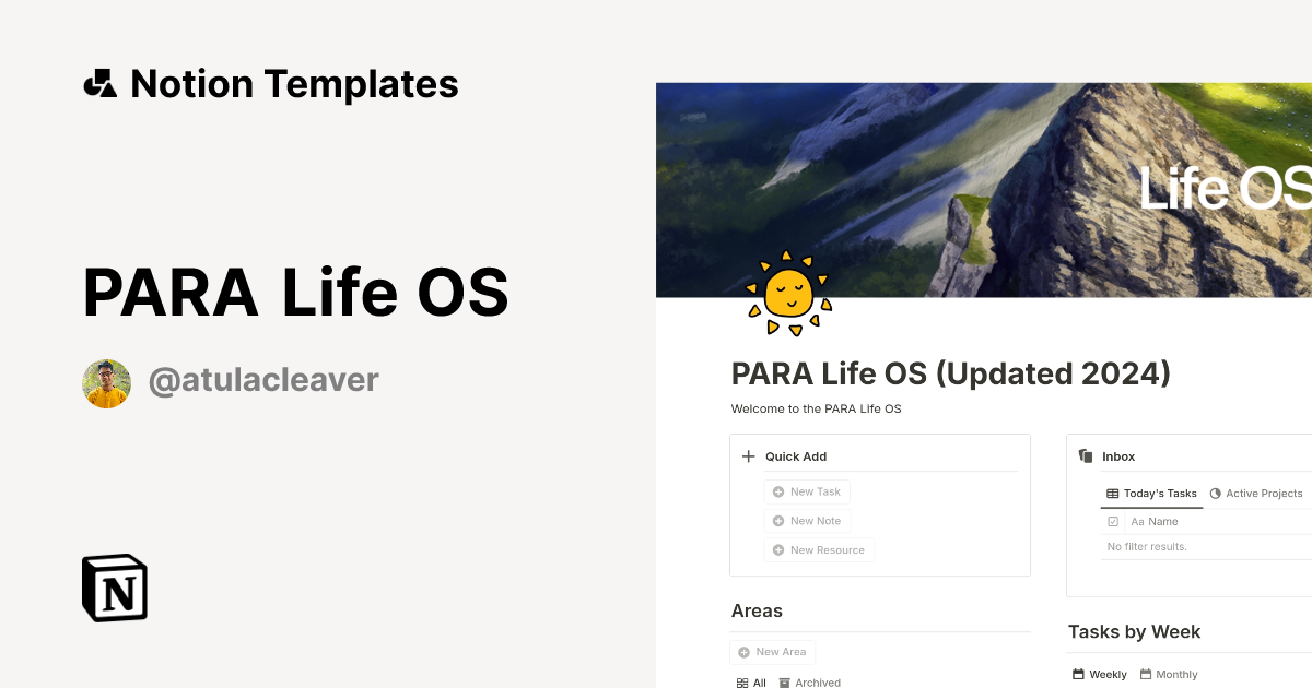 PARA Life OS Template | Notion Marketplace