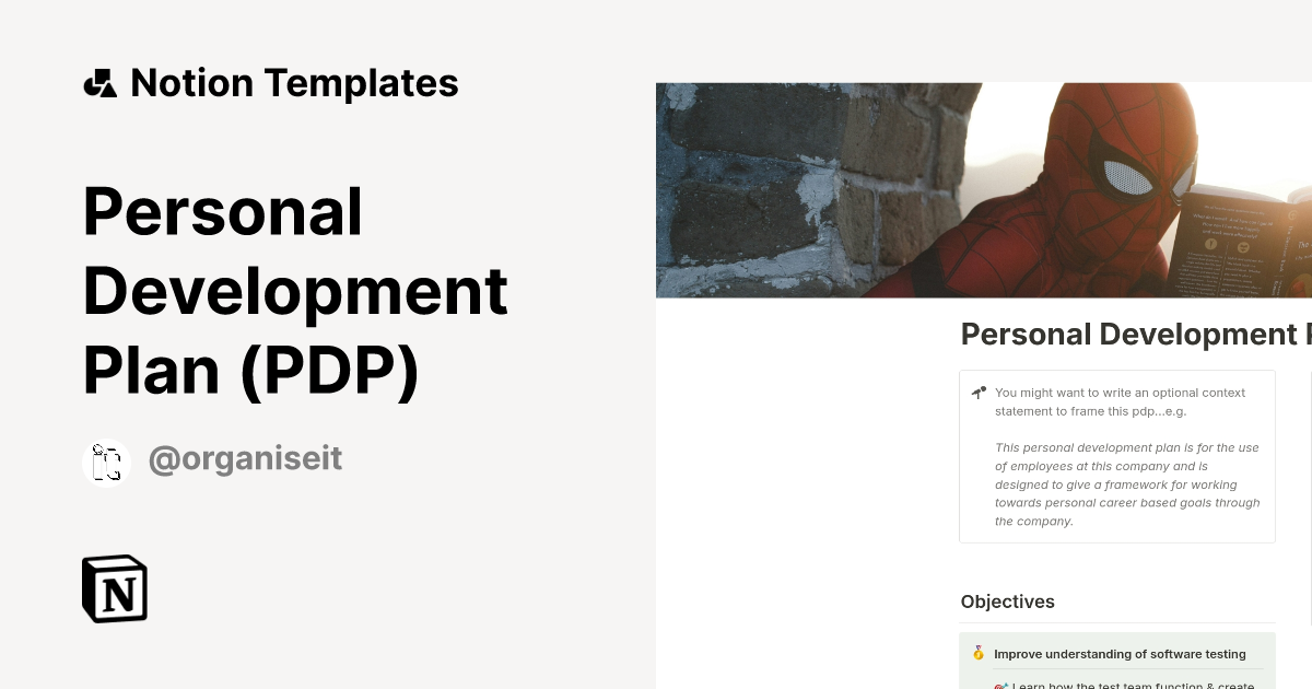 Personal Development Plan (PDP) Template | Notion Marketplace