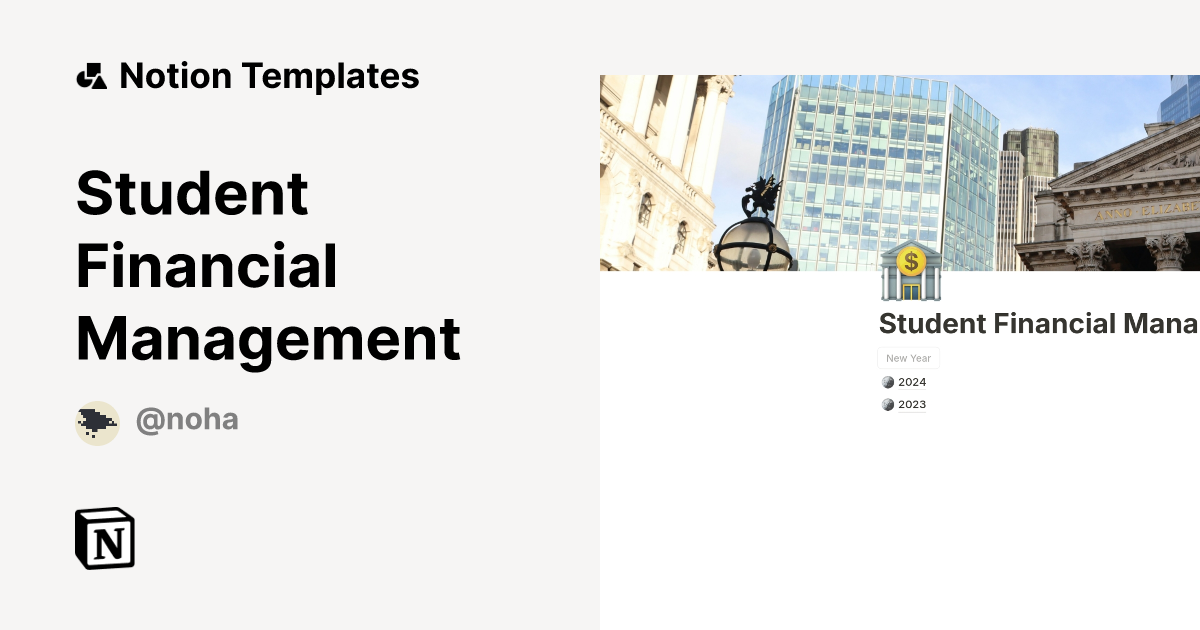Student Financial Management Template by noha | Notion Marketplace
