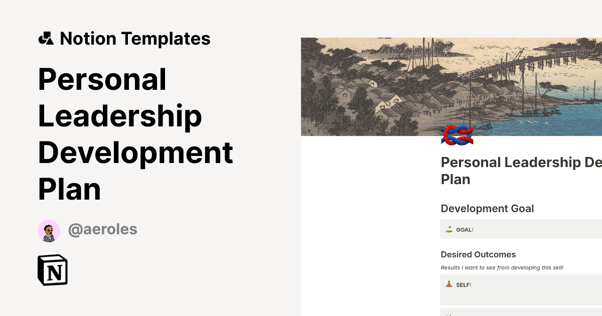 Personal Leadership Development Plan Template by Aries | Notion Marketplace